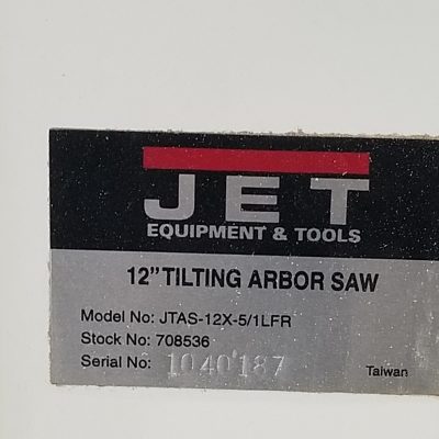 Jet 12" Table Saw | Equipment | The Exchange by ISC